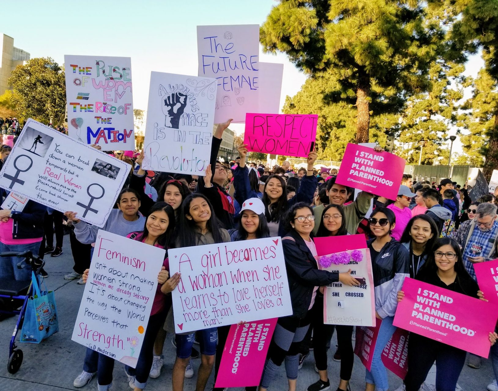 Over 20,000 March in OC on Trump Inauguration Anniversary - Irvine ...